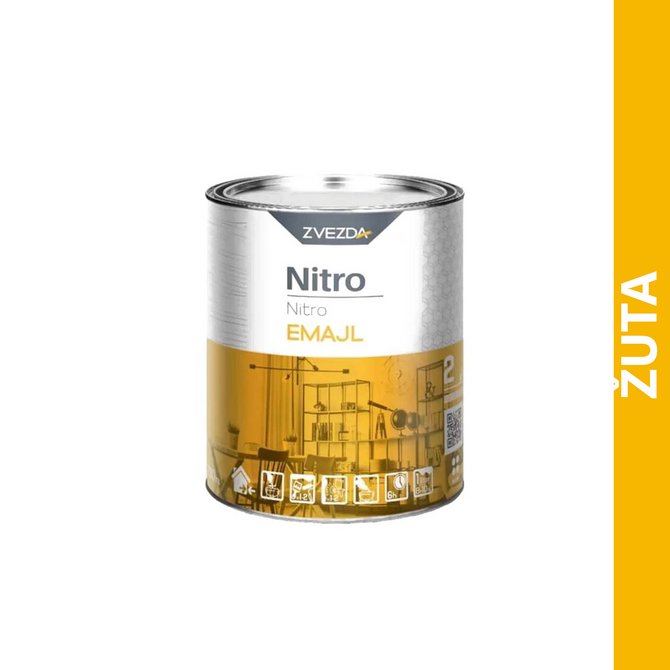 ZVEZDA nitro emajl za drvo i metal 0.75l žuta