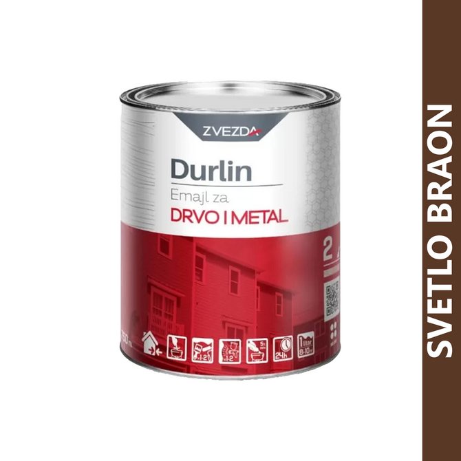 DURLIN emajl za drvo i metal 0.75l svetlo braon