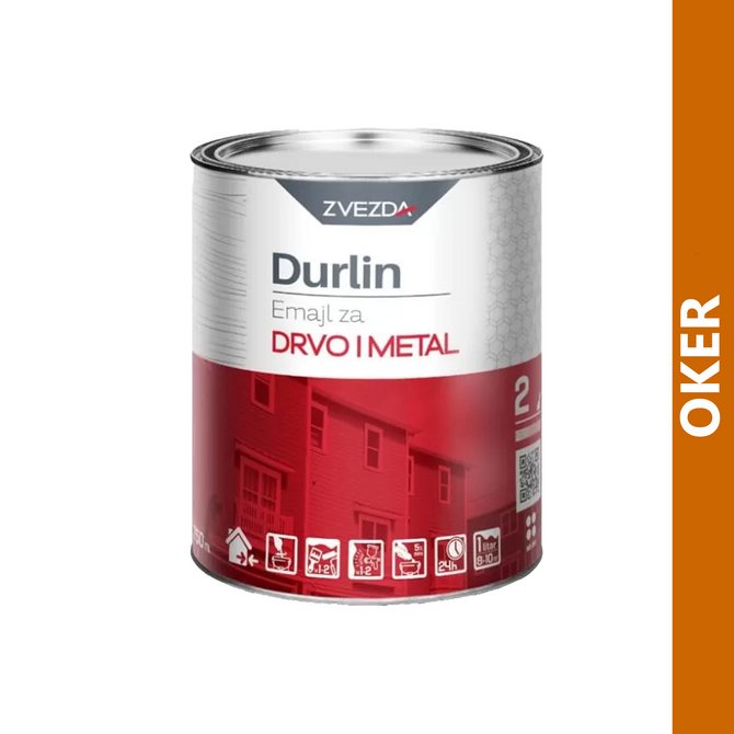 DURLIN emajl za drvo i metal 0.75l oker