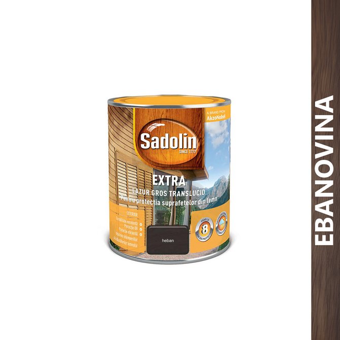 SADOLIN Extra sa voskom 0.75l ebanovina