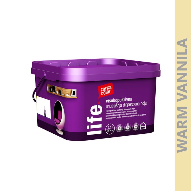 ZORKA life akrilna boja za zidove 2.5l warm vanilla 4005