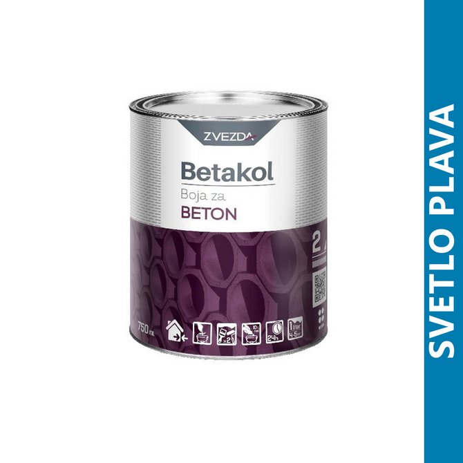 ZVEZDA betakol boja za beton 0.75l svetlo plava