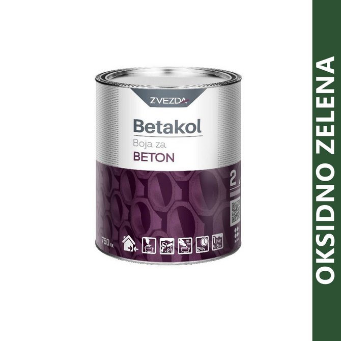 HELIOS betakol boja za beton 0.75l oksidno zelena