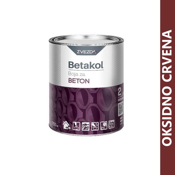 HELIOS betakol boja za beton 0.75l oksidno crvena