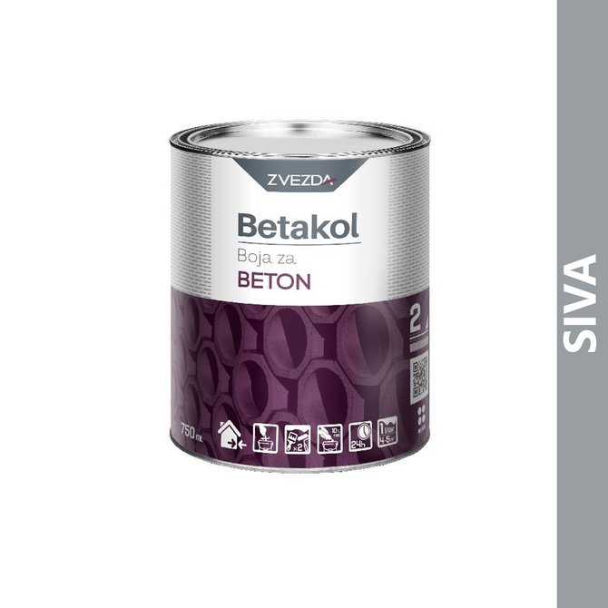 ZVEZDA betakol boja za beton 0.75 l siva