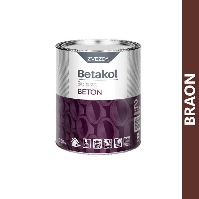 ZVEZDA betakol boja za beton 0.75l braon