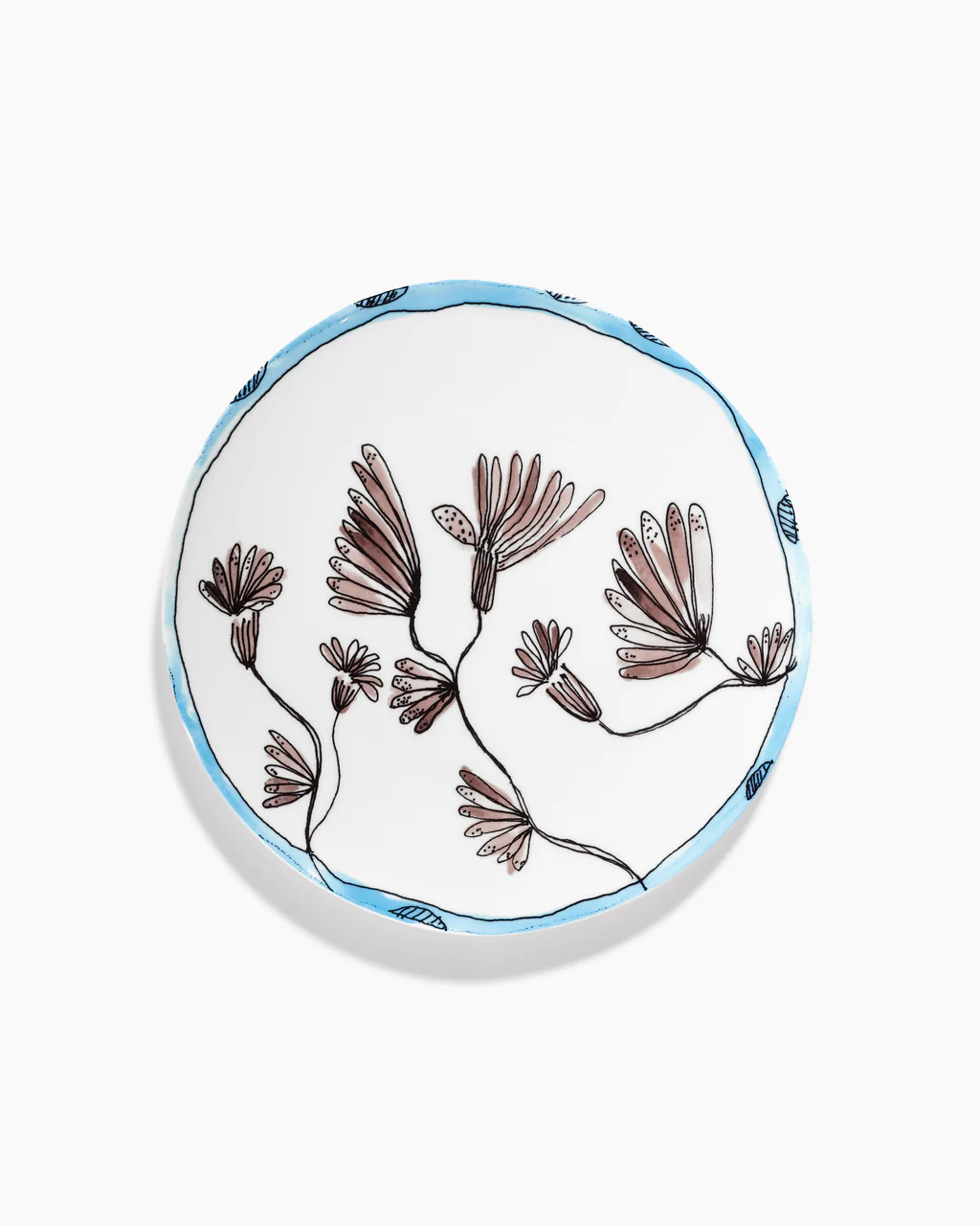 Tanjir // Serving plate S (set od 2) – „Midnight Flowers“ // „Camelia Aubergine“