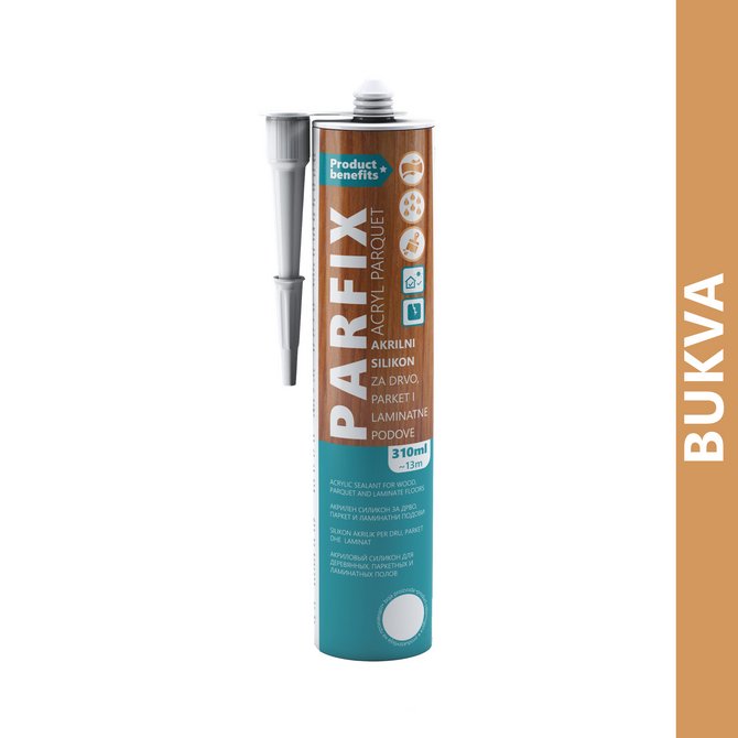 PARFIX parquet akrilni silikon 310 ml bukva