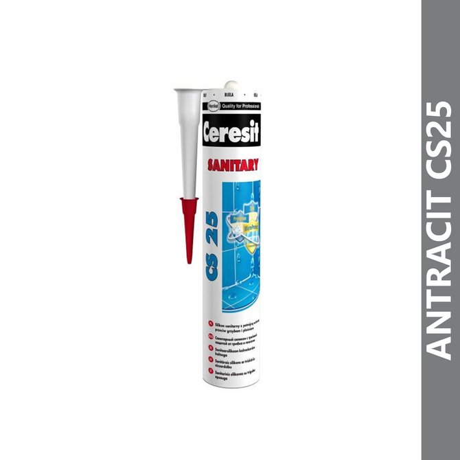 CERESIT sanitarni silikon CS25 280 ml antracit