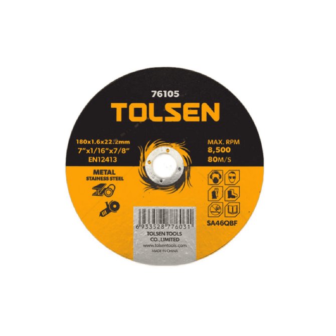 TOLSEN rezna ploča 180x1.6x 22.2 mm 76105