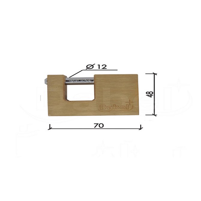 DABEL katanac 70 mm kodirani