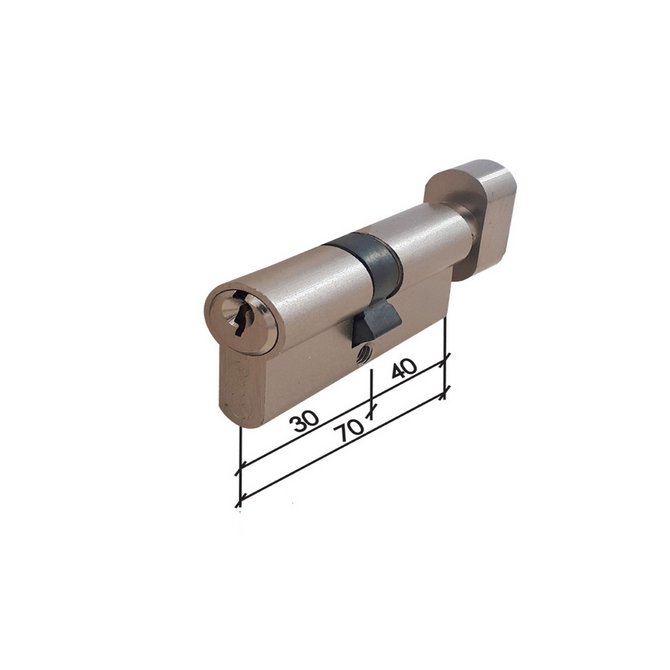 DABEL cilindar CL00 Ni 70 mm sa dugmetom