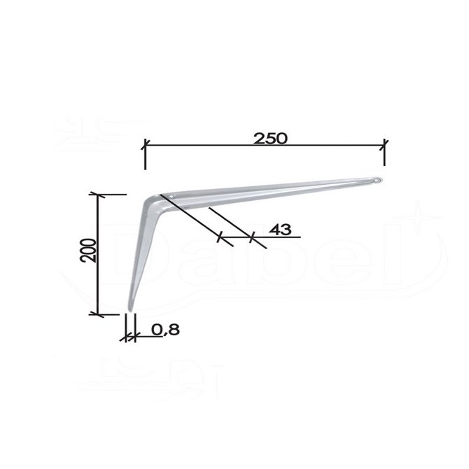 DABEL Nosač police 250x200mm