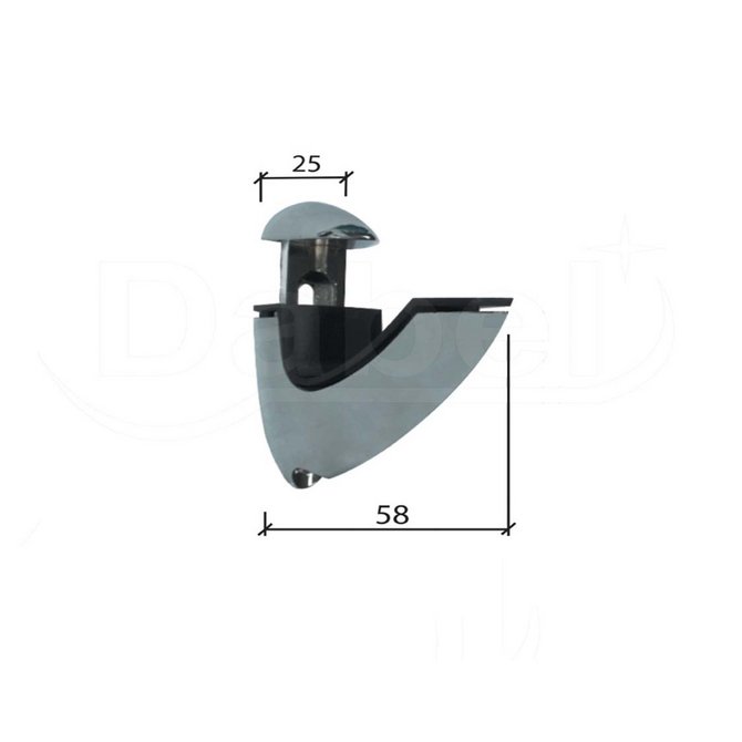 DABEL Nosač staklenih polica od 4 do 22mm