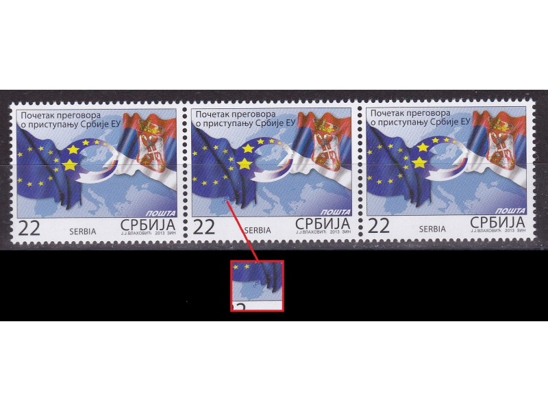 Srbija 2014 Pristupni pregovori sa EU MNH graver