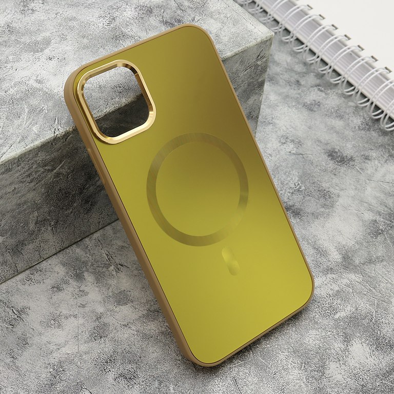 Zastitna maska (futrola) COLOR METAL MagSafe - iPhone 11 (6.1) zlatna (MS)