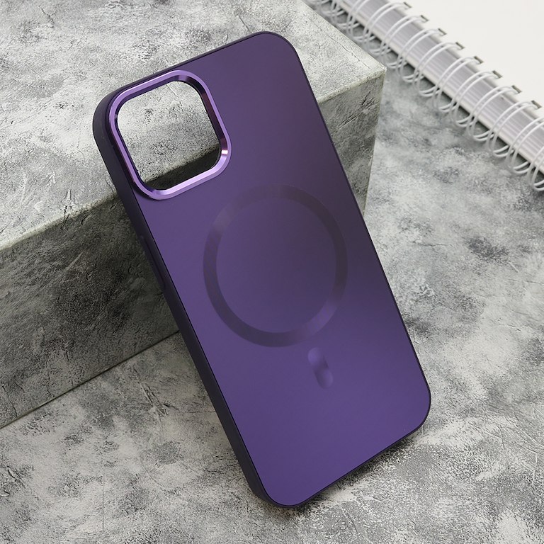 Zastitna maska (futrola) COLOR METAL MagSafe - iPhone 14 (6.1) ljubicasta (MS)