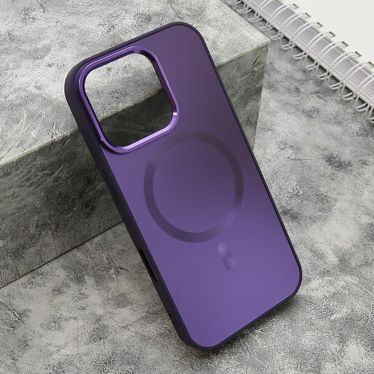 Zastitna maska (futrola) COLOR METAL MagSafe - iPhone 16 Pro (6.3) ljubicasta (MS)