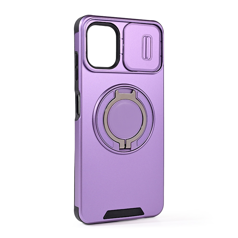 Zastitna maska (futrola) CamShield Ring stand - Samsung A065F Galaxy A06 ljubicasta