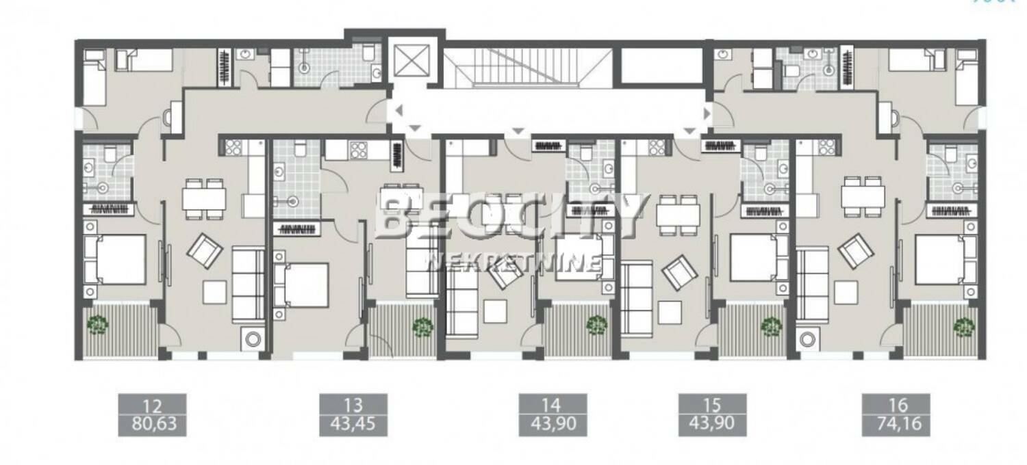 Tivat, Centar, Markuševina , 3.0, 74m2, 299700EUR