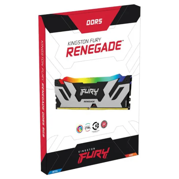 KINGSTON DIMM DDR5 16GB 7600MT/s KF576C38RSA-16 FURY Renegade Silver RGB XMP