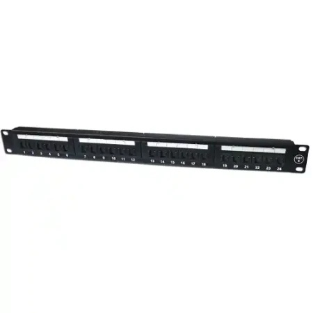 Netiks 19/0.5U sa 24RJ-45 STP kat.6A Fully Shielded,SP6a-24-0.5U Patch panel