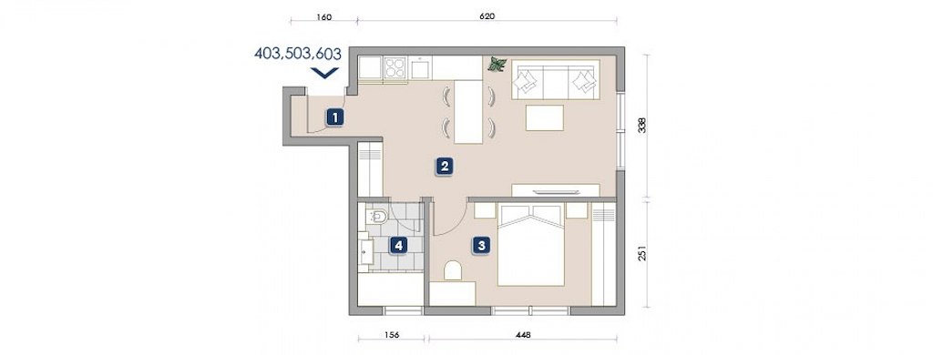 Kopaonik Apartman Crown Peaks, 38m2, prva do staze, Novogradnja