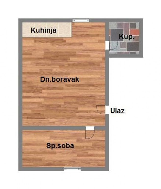 Sadovi jednoiposoban 30m2