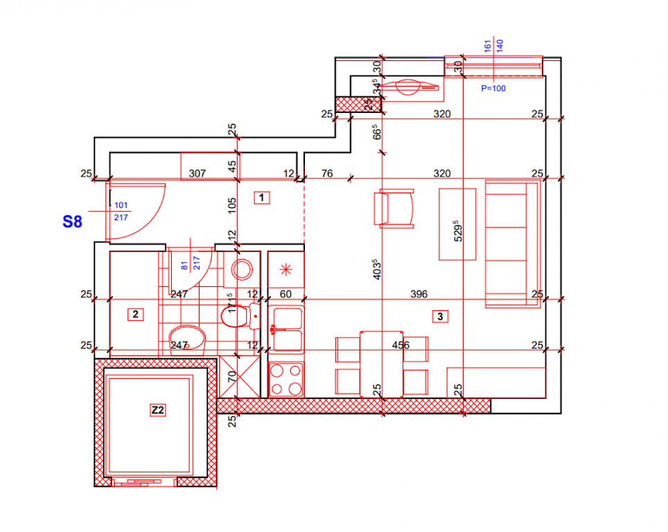 Garsonjera u izgradnji, Salajka, 30 m2