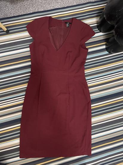 H&M elegantna bordo haljina L XL