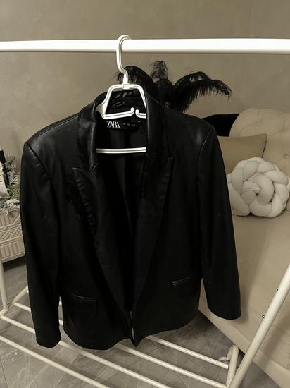 ZARA LEATHER BLAZER