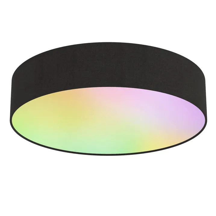 Pametna plafonska lampa crna 40cm uključujući RGB LED - Taiko