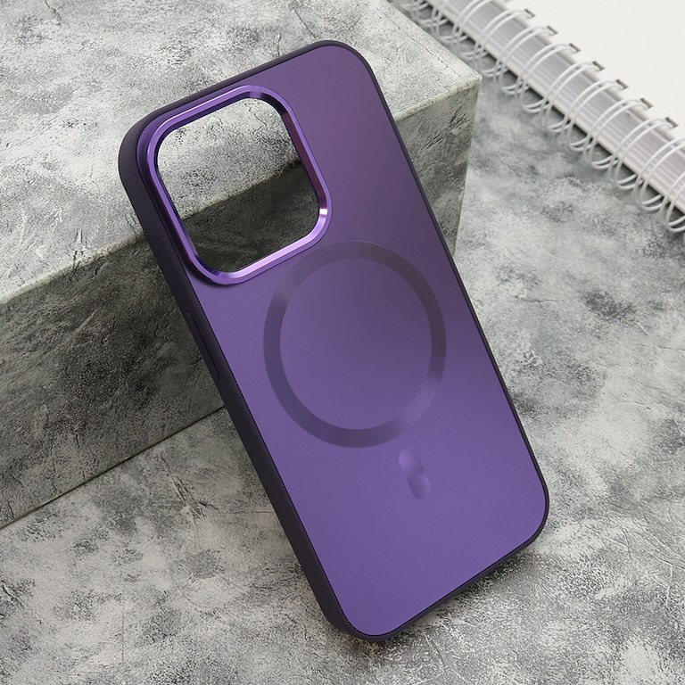 Futrola COLOR METAL MagSafe za iPhone 15 Pro (6.1) ljubicasta (MS)