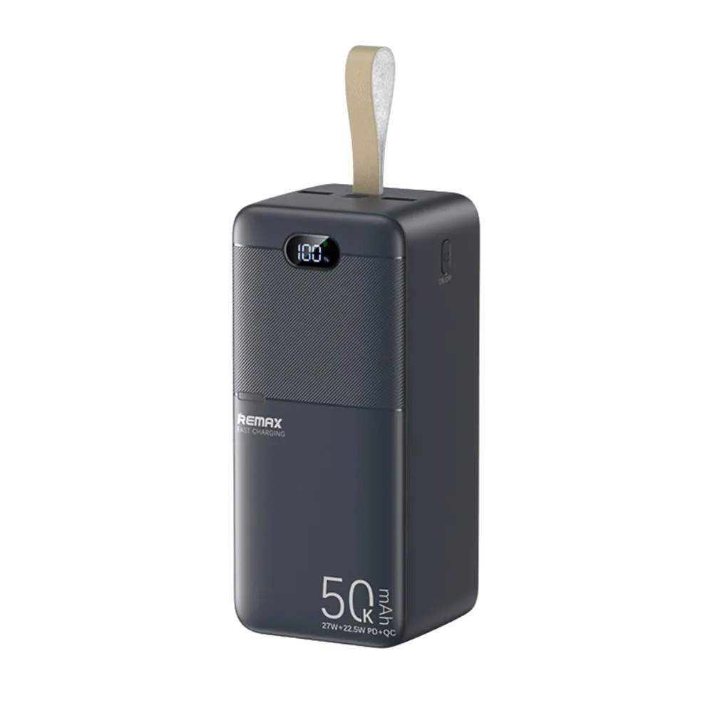 Power bank REMAX Piloteer 20W PD+22.5W 2.4A 50000mAh RPP-117 crni