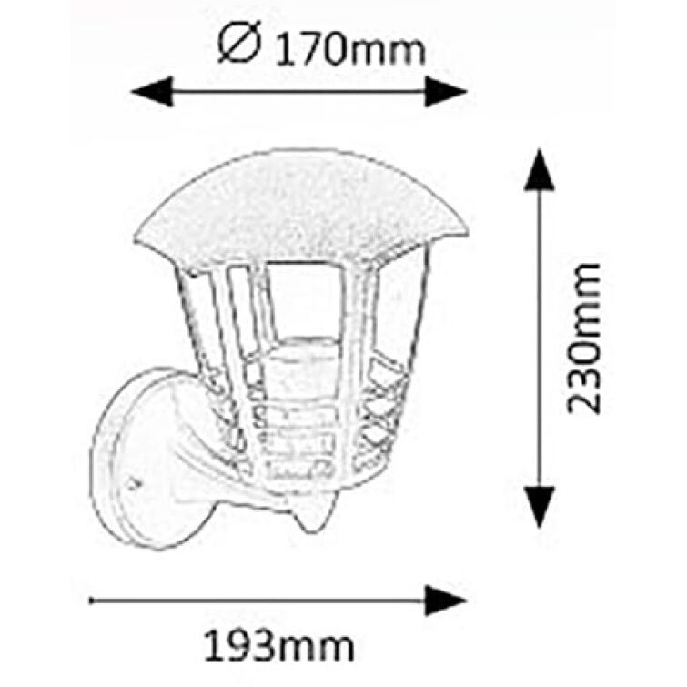 Rabalux 8618 MARSEILLE Spoljna zidna lampa, E27, 1x MAX 60W, IP44