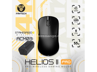 Mis Wireless Gaming Fantech XD3 (V3) PRO 4K Helios II crni sa ACM03 (dongle)