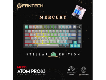 Tastatura Mehanicka Gaming Fantech MK913 RGB Atom PRO83 Wireless Mercury (blue switch)