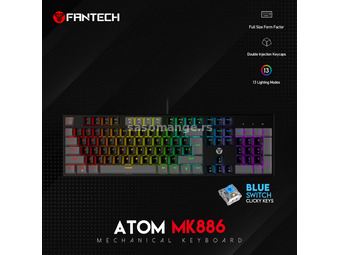 Tastatura Mehanicka Gaming Fantech MK886 RGB Atom crna (Blue switch)