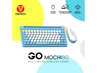 Combo mis tastatura wireless Fantech WK-897 GO Mochi80 plavi