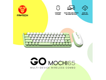 Combo mis tastatura wireless Fantech WK-896 GO Mochi65 zeleni