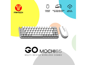 Combo mis tastatura wireless Fantech WK-896 GO Mochi65 sivi