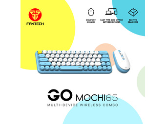 Combo mis tastatura wireless Fantech WK-896 GO Mochi65 plavi