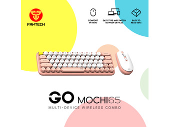 Combo mis tastatura wireless Fantech WK-896 GO Mochi65 narandzasti