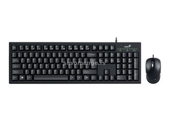 GENIUS KM-100SE USB US crna tastatura+ USB crni miš