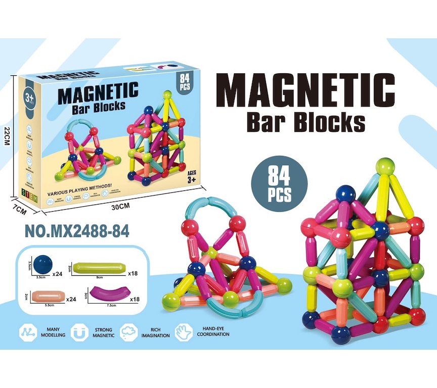 Set magnetnih stapica 84pcs