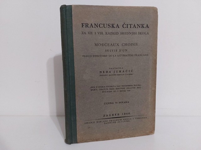 Francuska čitanka  - Neda Juračić 1940 godina