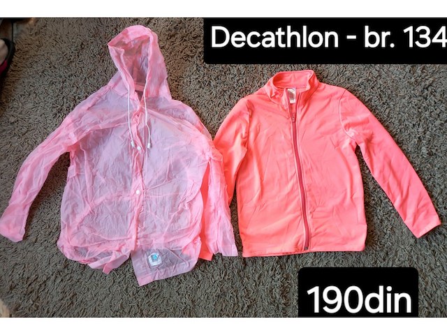 Decathlon decija trenerka i kabanica roze br. 134