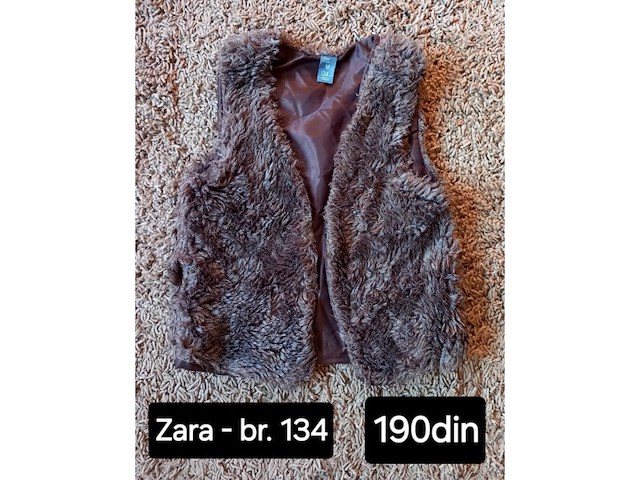 Zara dečiji prsluk braon boje br. 134