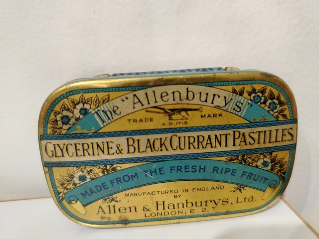 KUTIJA ZA PASTILE - Allenburys Glycerine Black Currant