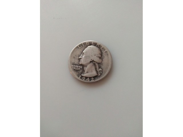 Quarter dollar USA  1942.